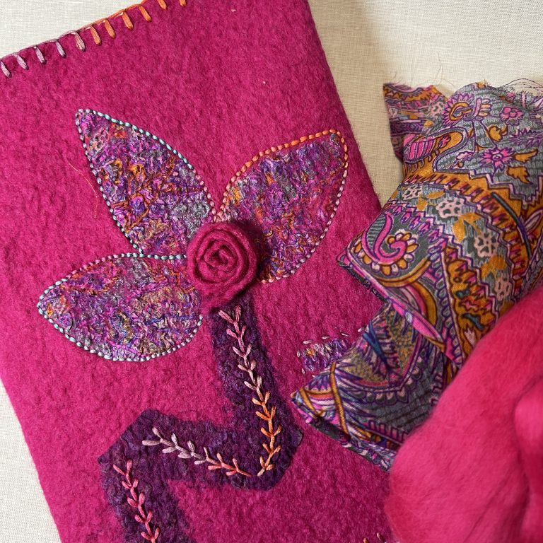 Felting Pods - working with "resist" - The Fabric and Felt Studio