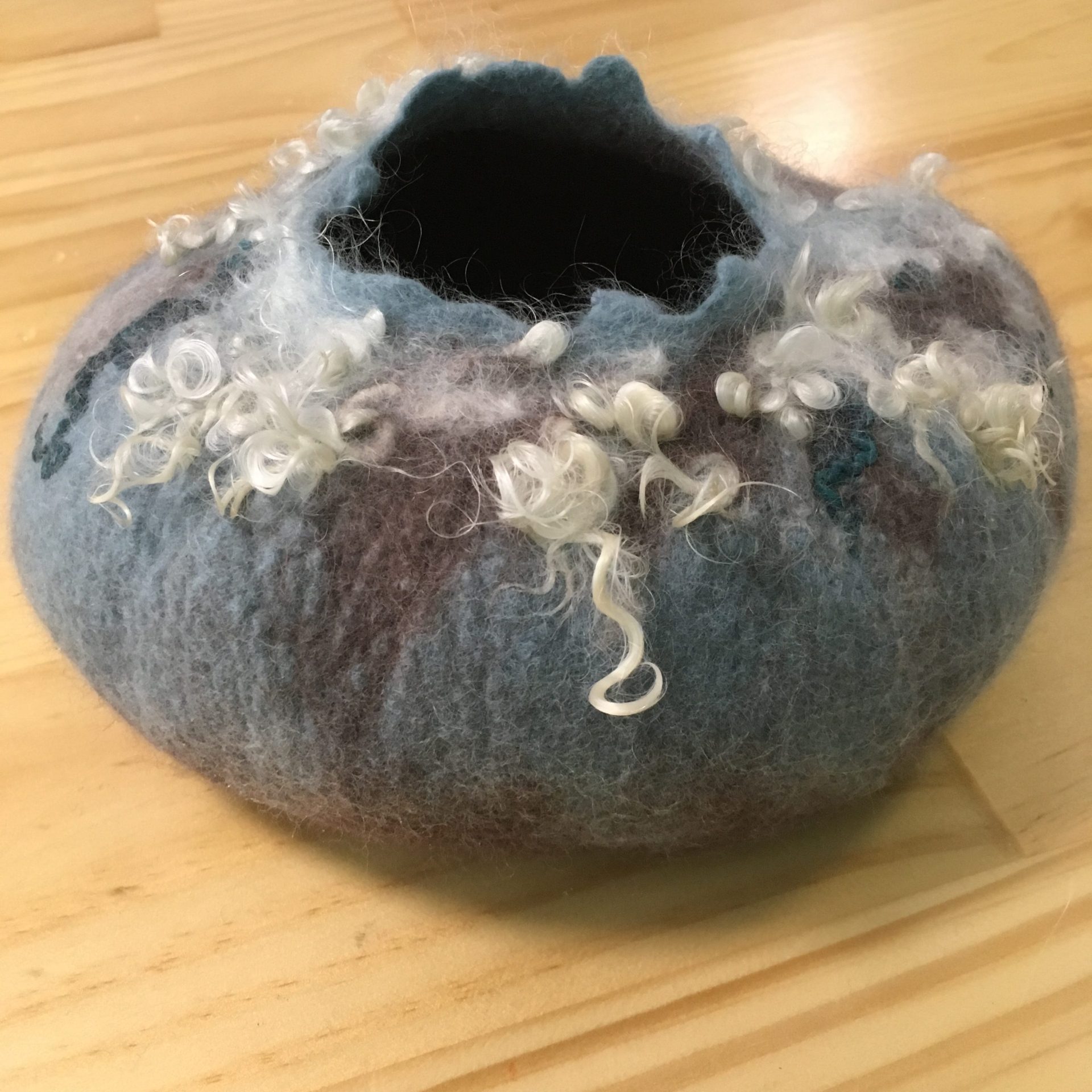 Felting Pods - working with "resist" - The Fabric and Felt Studio